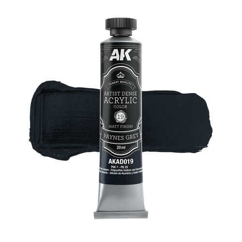 NEW! AK-Interactive AKAD019 Artist Dense Acrylic - Paynes Grey