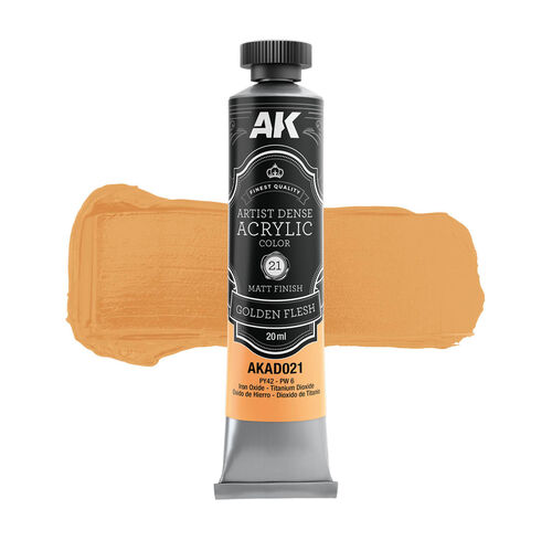 NEW! AK-Interactive AKAD021 Artist Dense Acrylic - Golden Flesh