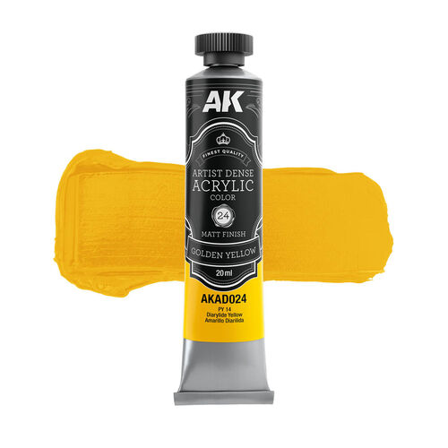 NEW! AK-Interactive AKAD024 Artist Dense Acrylic - Golden Yellow