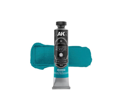 NEW! AK-Interactive AKAD032 Artist Dense Acrylic - Turquoise