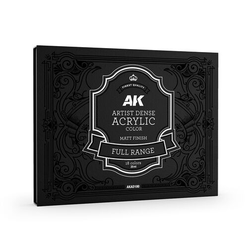 AK-Interactive AKAD100 Artist Dense Acrylic Colors - Deluxe Edition Box Full Range