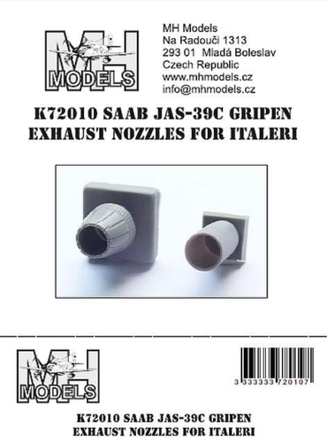 MH Models K72010 SAAB JAS-39C Gripen Exhaust nozzles
