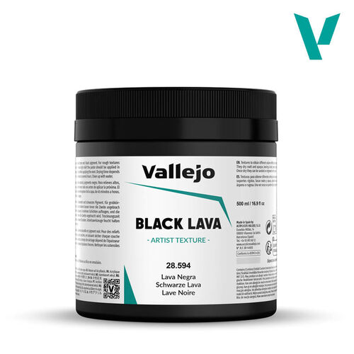 NEW! Vallejo 28594 Artist Textures Black Lava