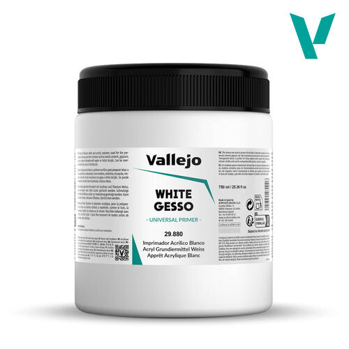 NEW! Vallejo 29880 Artist White Gesso Universal Primer