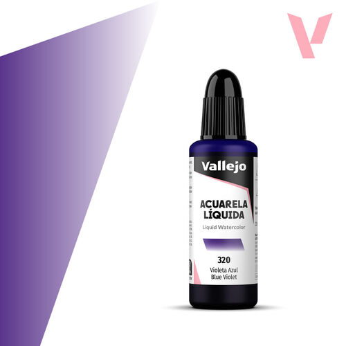 NEW! Vallejo 33320 320 Liquid Watercolor - Blue Violet