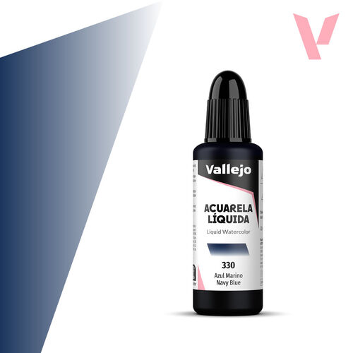 NEW! Vallejo 33330 330 Liquid Watercolor - Navy Blue