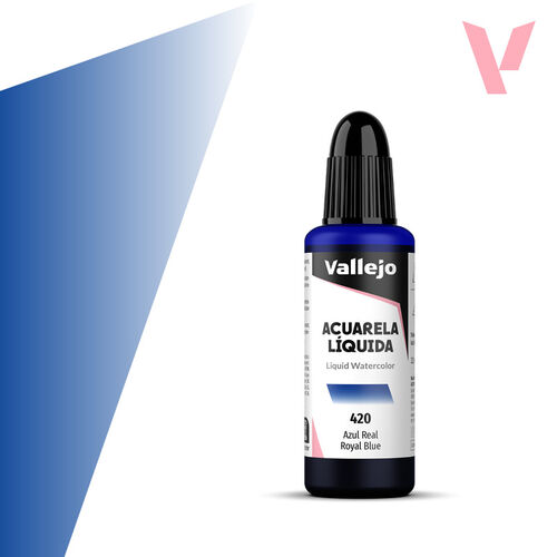 NEW! Vallejo 33420 420 Liquid Watercolor - Royal Blue