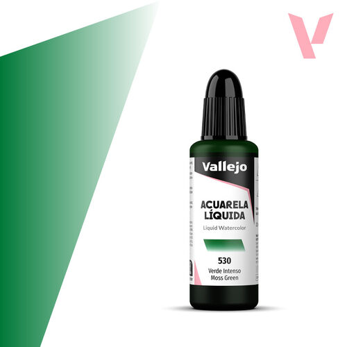 NEW! Vallejo 33530 530 Liquid Watercolor - Moss Green