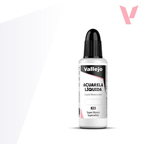 NEW! Vallejo 33823 823 Liquid Watercolor - Superwhite