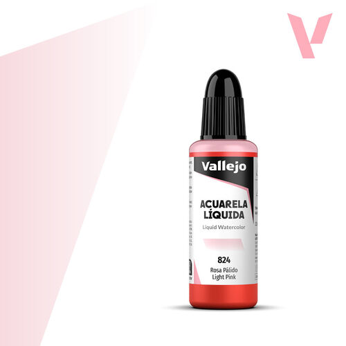 NEW! Vallejo 33824 824 Liquid Watercolor - Light Pink