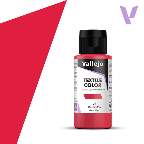 NEW! Vallejo 40023 23 Textile Color - Vermillion