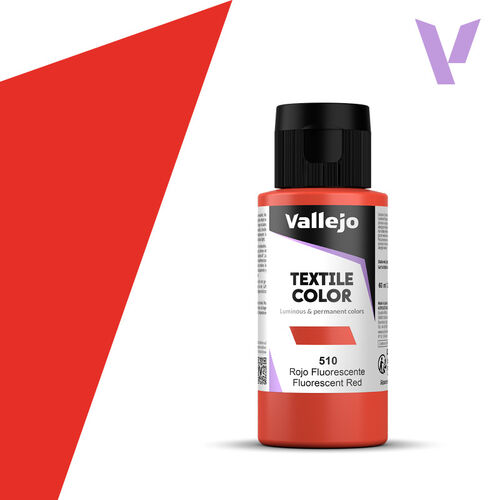 NEW! Vallejo 40510 510 Textile Color - Fluorescent Red