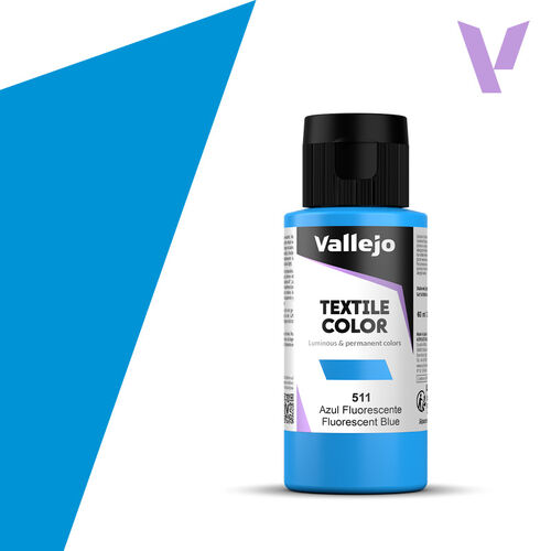 NEW! Vallejo 40511 511 Textile Color - Fluorescent Blue