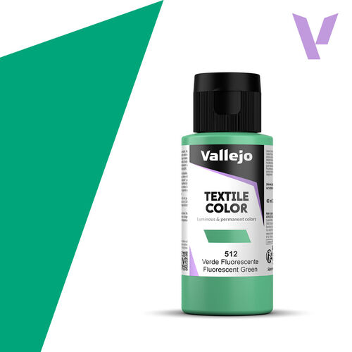 NEW! Vallejo 40512 512 Textile Color - Fluorescent Green