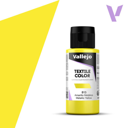 NEW! Vallejo 40513 513 Textile Color - Metallic Yellow