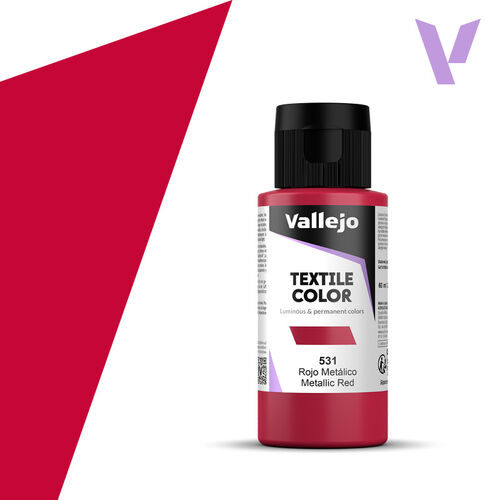 NEW! Vallejo 40531 531 Textile Color - Metallic Red