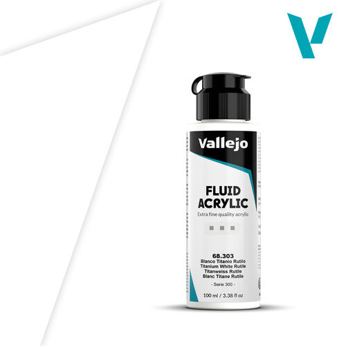 NEW! Vallejo 68303 Fluid Acrylic - Titanium White Rutile