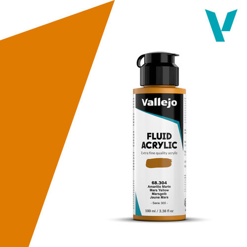 NEW! Vallejo 68304 Fluid Acrylic - Mars Yellow