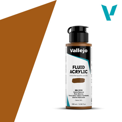 NEW! Vallejo 68310 Fluid Acrylic - Raw Sienna