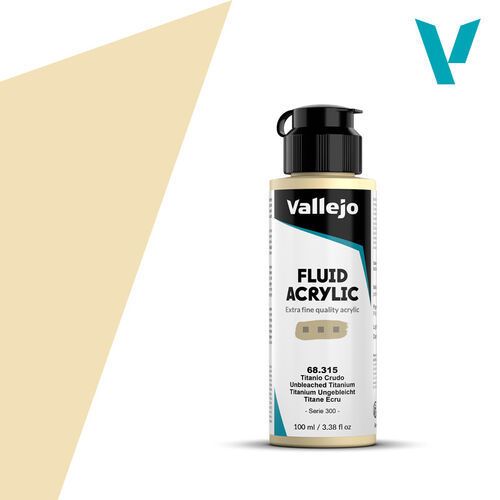 NEW! Vallejo 68315 Fluid Acrylic - Umbleached Titanium