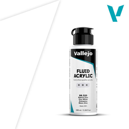 NEW! Vallejo 68320 Fluid Acrylic - Zinc White