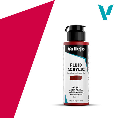 NEW! Vallejo 68402 Fluid Acrylic - Naphthol Crimson
