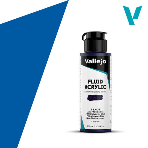 NEW! Vallejo 68404 Fluid Acrylic - Phthalocyanine Blue