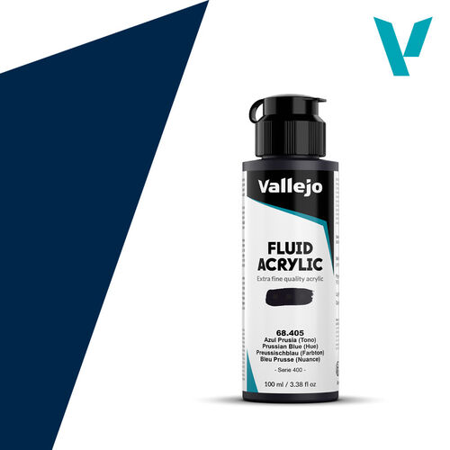 NEW! Vallejo 68405 Fluid Acrylic - Prussian Blue (Hue)