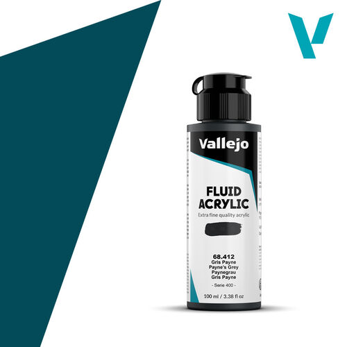 NEW! Vallejo 68412 Fluid Acrylic - Payne’s Grey