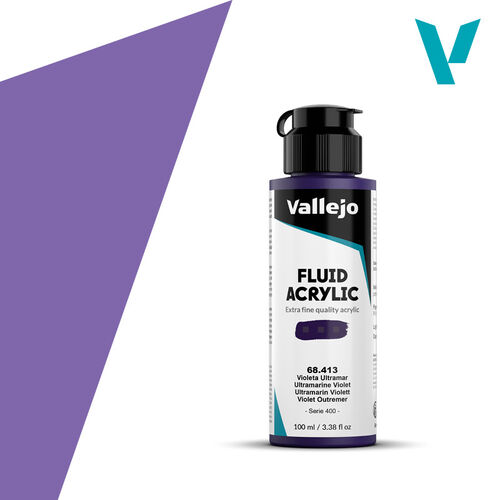 NEW! Vallejo 68413 Fluid Acrylic - Ultramarine Violet