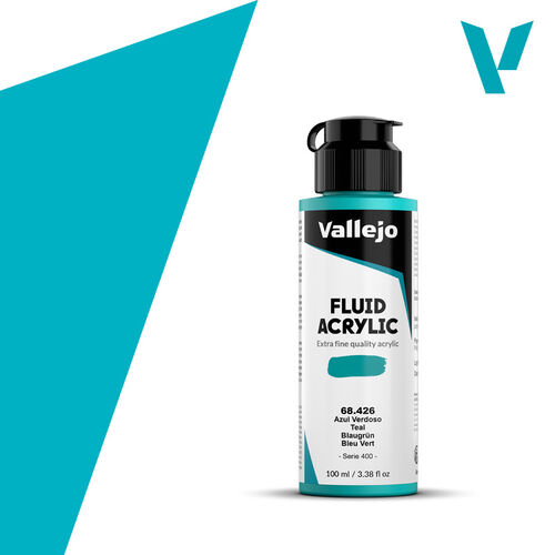 NEW! Vallejo 68426 Fluid Acrylic - Teal