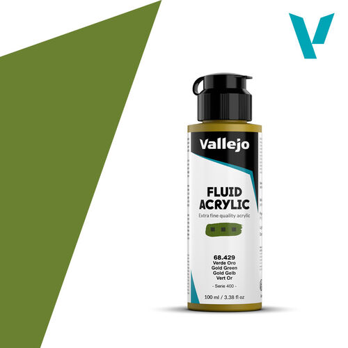 NEW! Vallejo 68429 Fluid Acrylic - Gold Green
