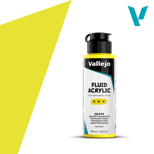 NEW! Vallejo 68616 Fluid Acrylic - Fluorescent Yellow