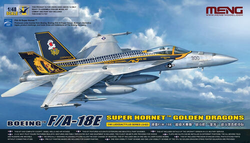 NEW! Meng Model LS023 Boeing F/A-18 E Super Hornet - Golden Dragons