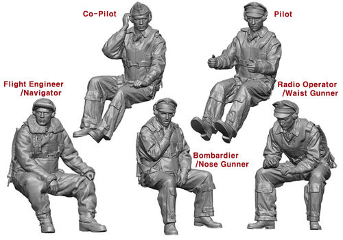 NEW! Legend LA7214 B-25 Early Crew Set (5 Figures)