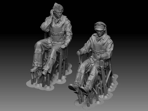 NEW! Legend LA7207 US WW2 Bomber Pilot & Co-pilot set (2 Figures / 3D-Printed)