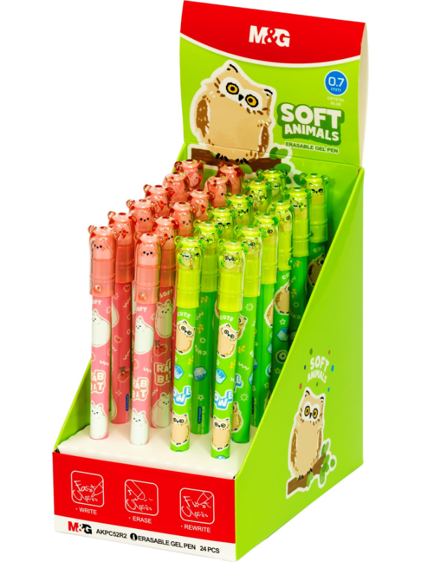 M&G SOFT ANIMALS gel olovka piši-briši