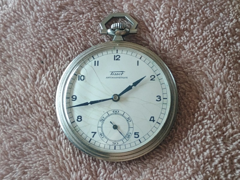 Stari džepni sat TISSOT Antimagnetique 42mm - Art Deco