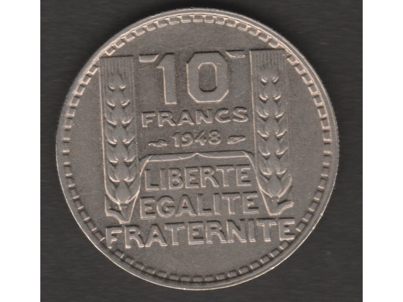 10 Francs, Franaka - 1948 - Francuska