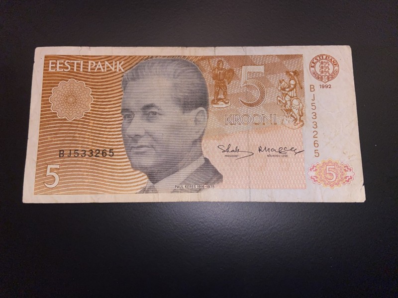 ESTONIJA 5 KRUNA.1994.