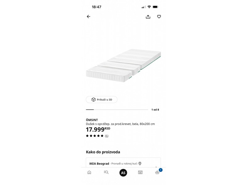 Trodelni Ikea dusek 80x200