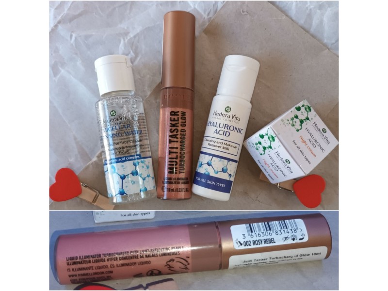 Rimmel Multi tasker tecno rumenilo + Mini set