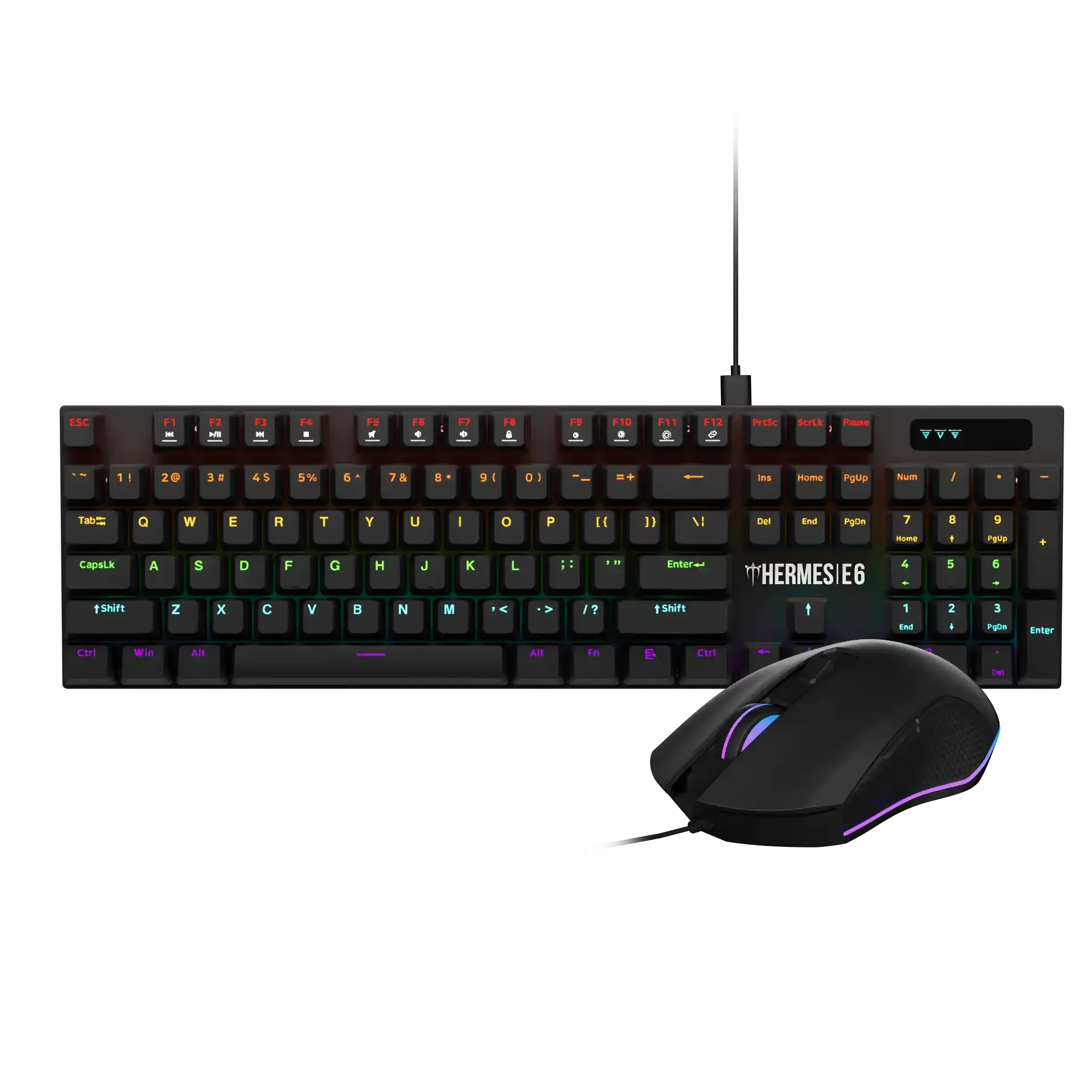 Tastatura mehanička + miš Gamdias Hermes E6