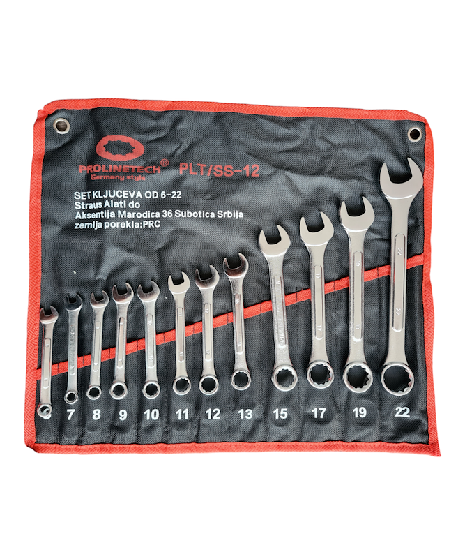 PROLINETECH Set 12 kljuČeva 6-22mm PLT/SS-12