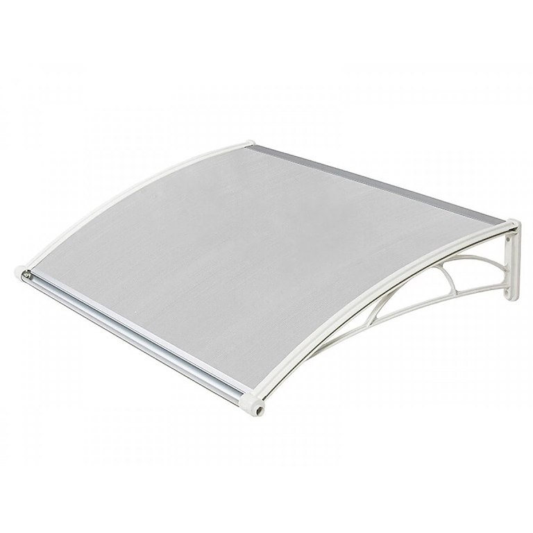 Nadstrešnica Za Vrata 82x150cm Bela Baza Ploča Providna 6mm 993