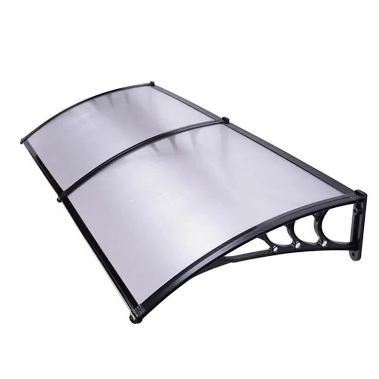 Nadstrešnica 240×100 Crna Providna 5mm Leksan 1509