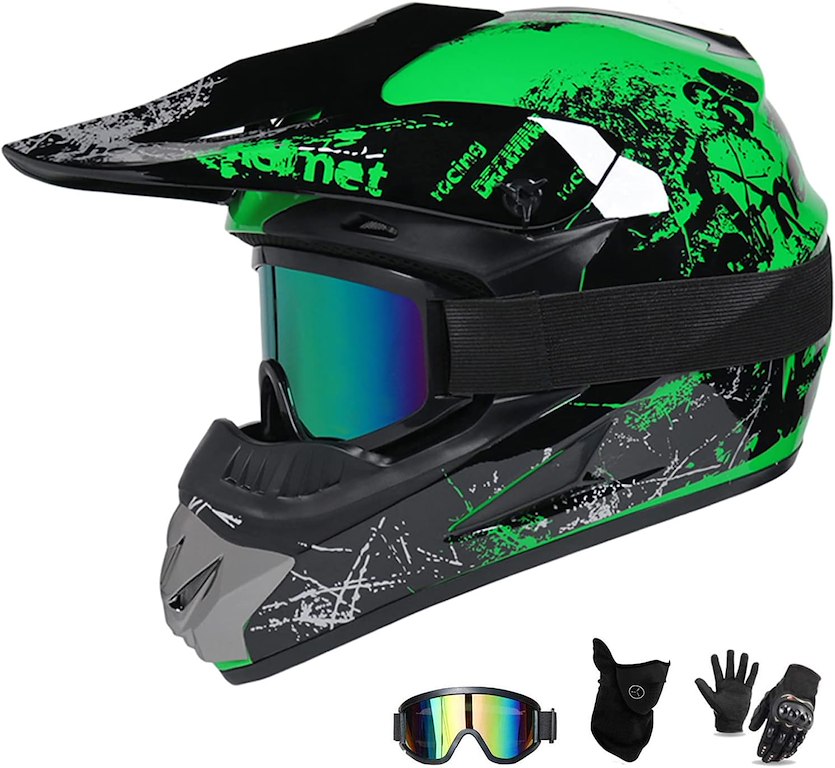 PROLINETECH Kaciga za Qvad-BMX-Cros PLT/HE-GRE_M