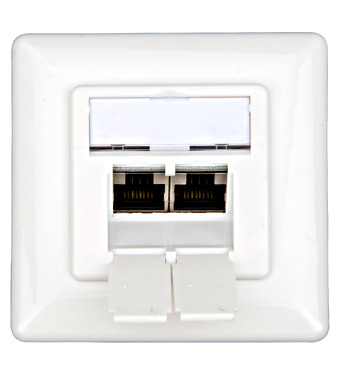 Uzidna utičnica LSA Cat.6A 10G STP 2xRJ45,80x80mm,4PPoE,bela
RAL 9010 (čisto bela), 80x80x40mm (VxŠxD), ulaz pod uglom