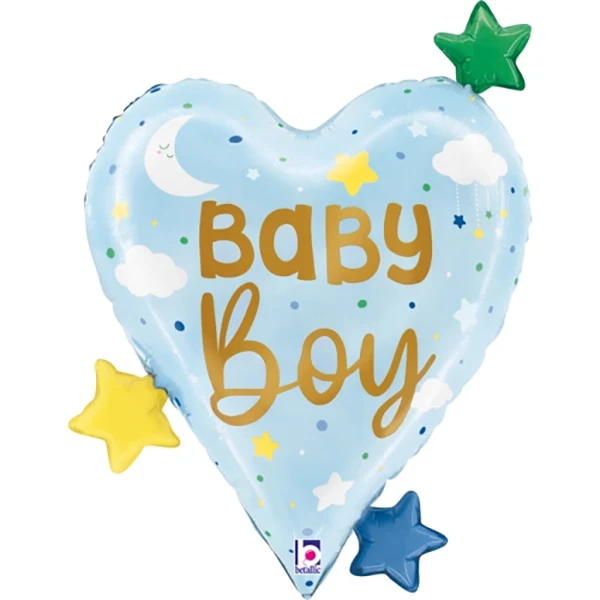 Baby Boy Hearts folija balon 76 cm