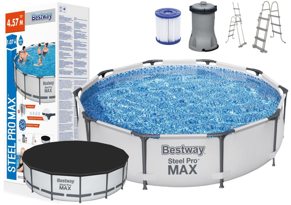 BESTWAY Bazen Porodični Za Dvorište Steel Pro Max 457x107cm Sa Opremom